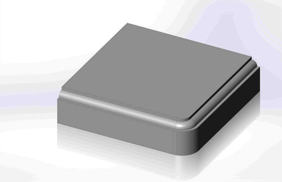 1/4" Beaded Roundover Countertop Edge Profile