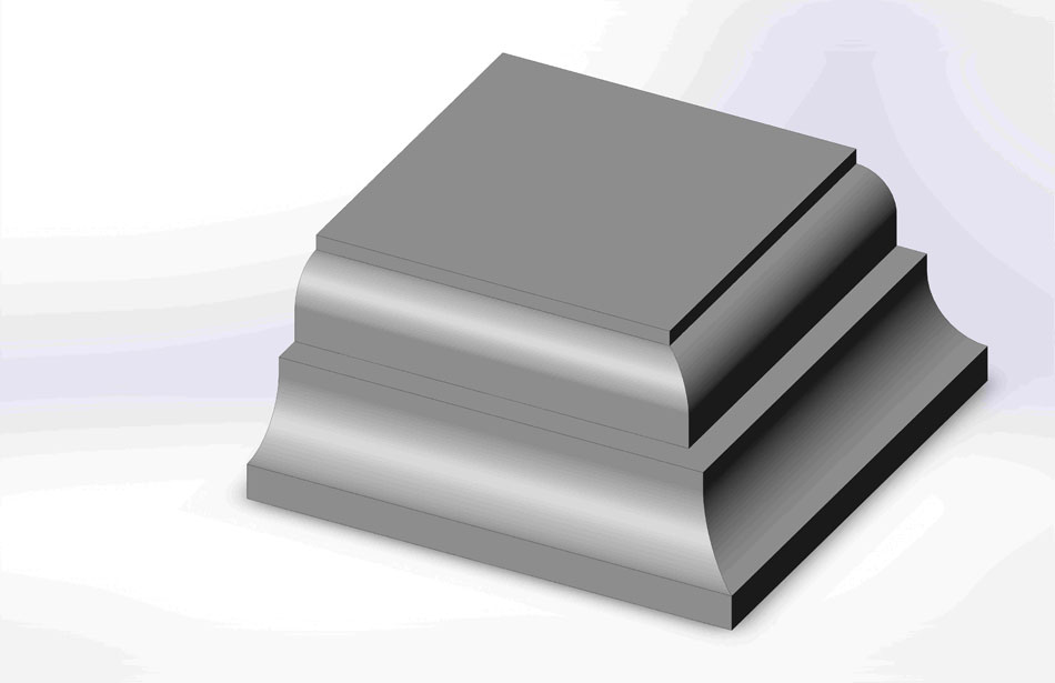 Medium Double Roman Ogee Countertop Edge Profile