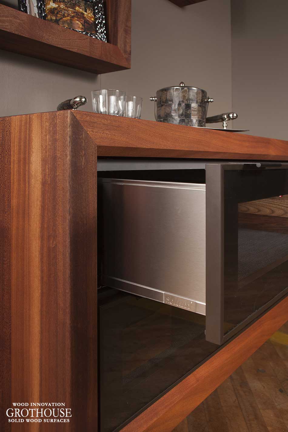 Sapele Mahogany Shadow Boxes & Cabinet Surround in Ephrata, PA