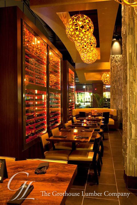 Live Edge Walnut Wood Table Tops for Restaurant by Grothouse